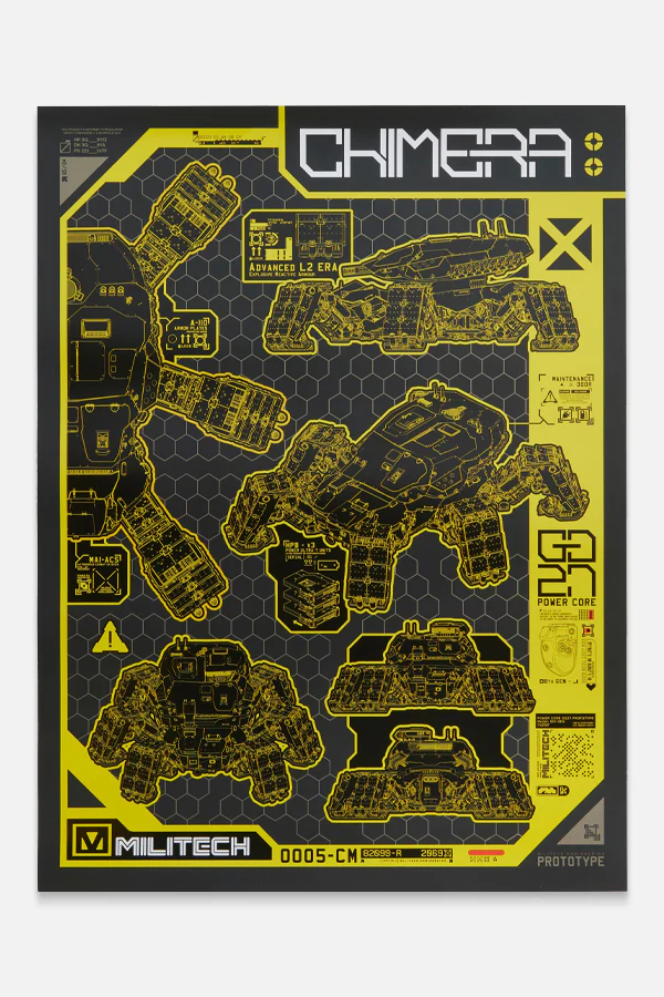 CYBERPUNK 2077 PHANTOM LIBERTY CHIMERA SCHEMATIC LITHOGRAPH - CD ...
